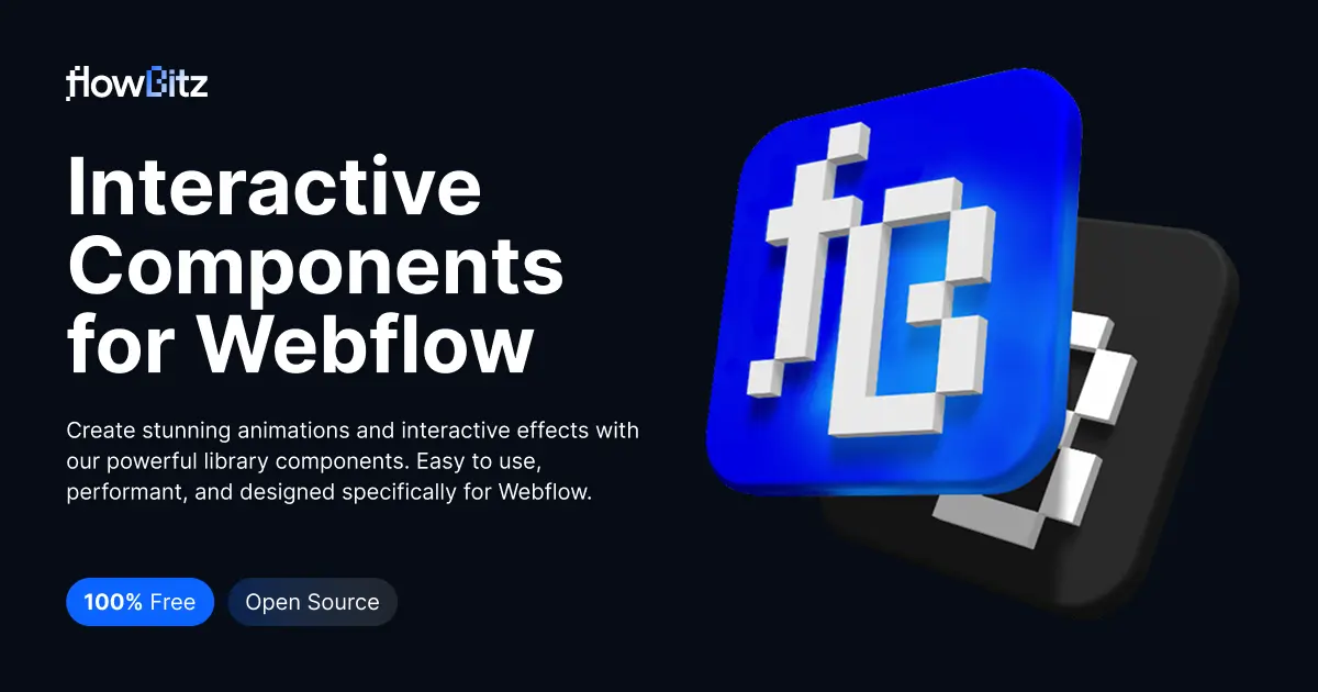 FlowBitz - Free GSAP Animation Components for Webflow | No Coding Required